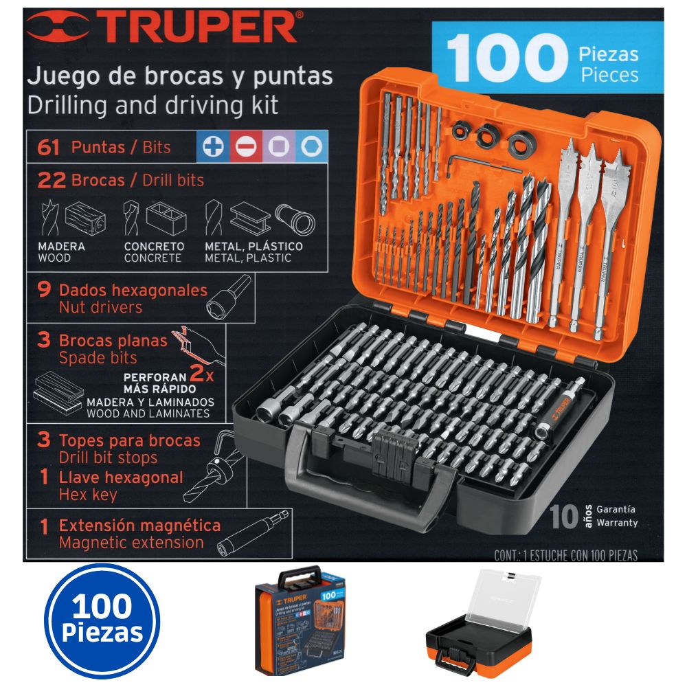 COMBO TALADRO PERCUTOR inalámbrico20V, Nivel laser, 100 Brocas 1maleta ...