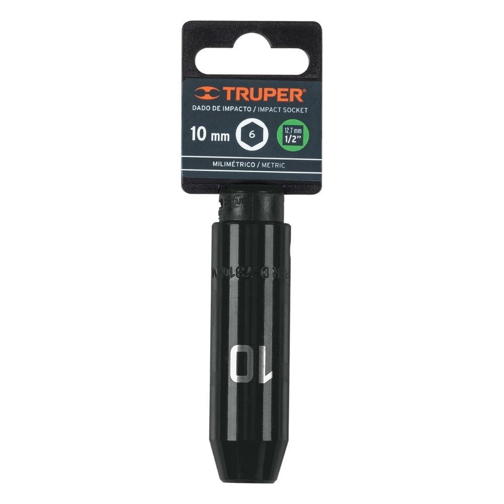 Dado de impacto 1 /2" largo 6 puntas 10 mm, Truper - Promart