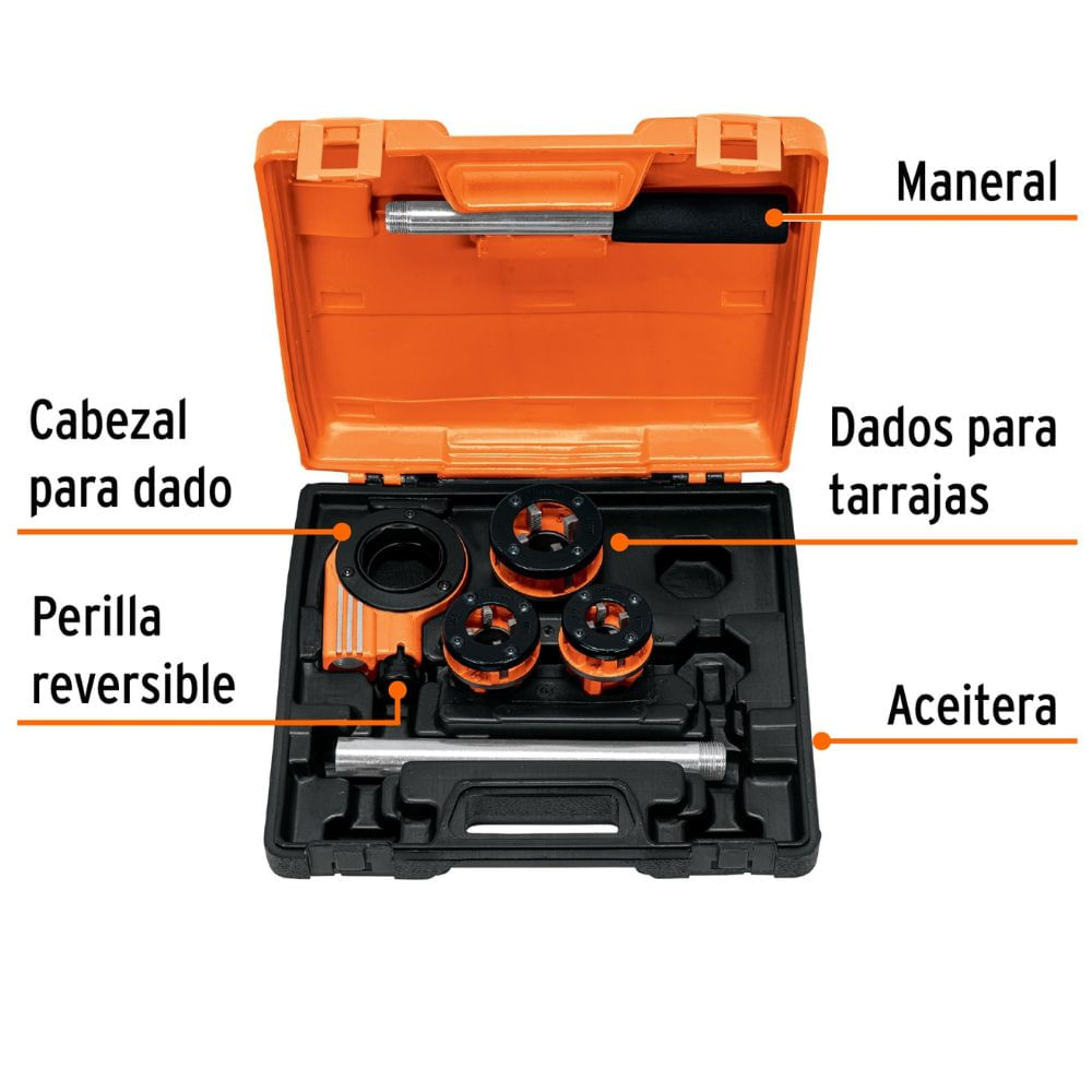 Tarrajas roscadora tubo, 4 UNIDADES Truper | Promart.pe - Promart