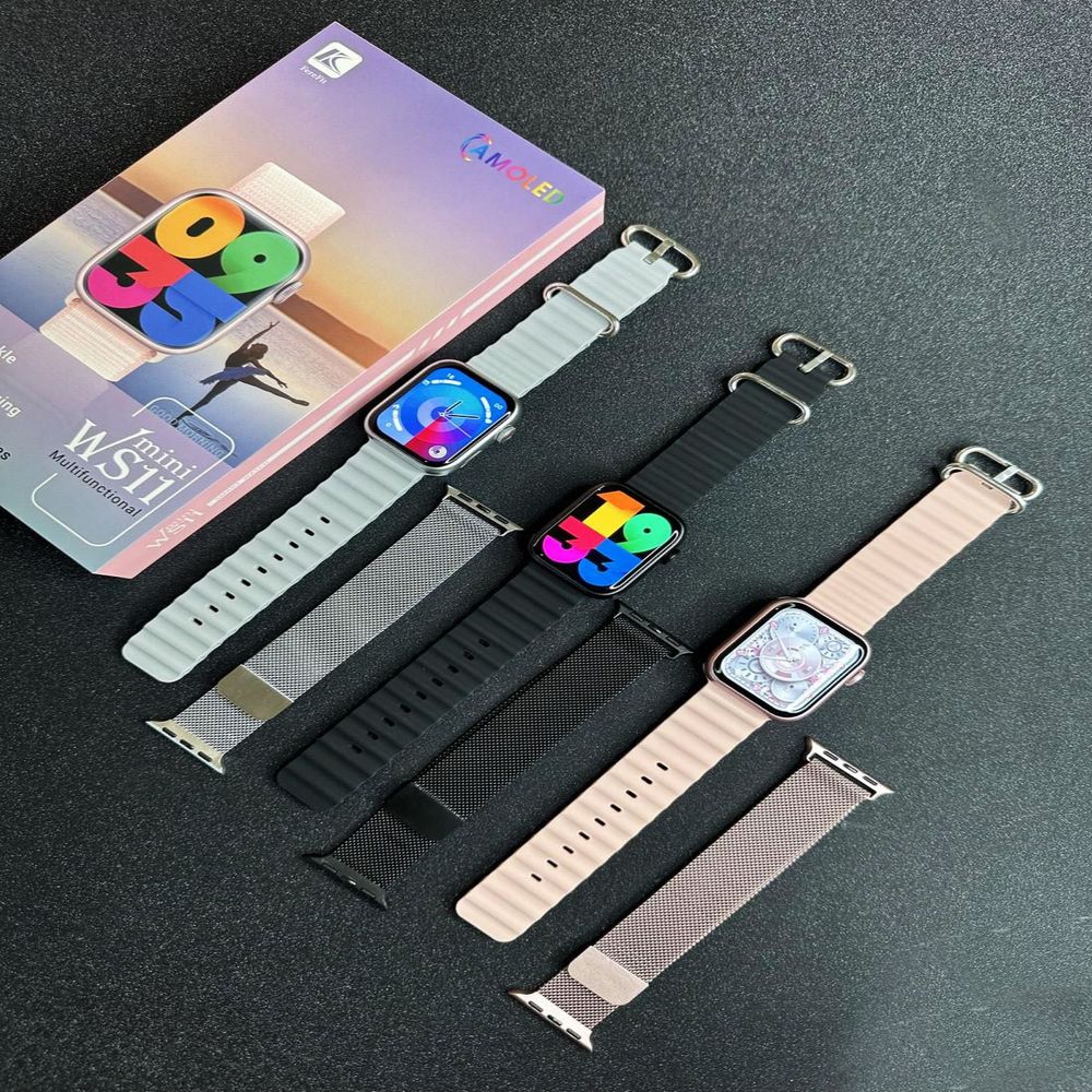 Smartwatch WS11 Mini Triple Correa Negro - Promart