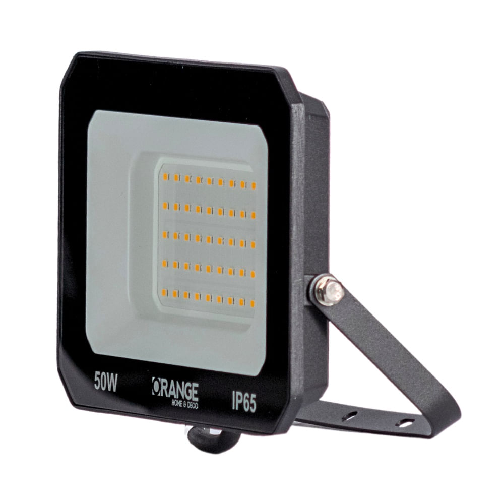 Reflector LED Orange 50w Negro Luz Cálida - Promart