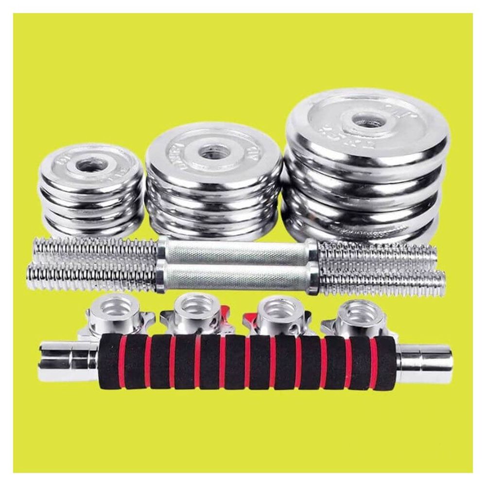 Set de Pesas 20 kg Mancuernas + Rueda Abdominal Orange - Promart