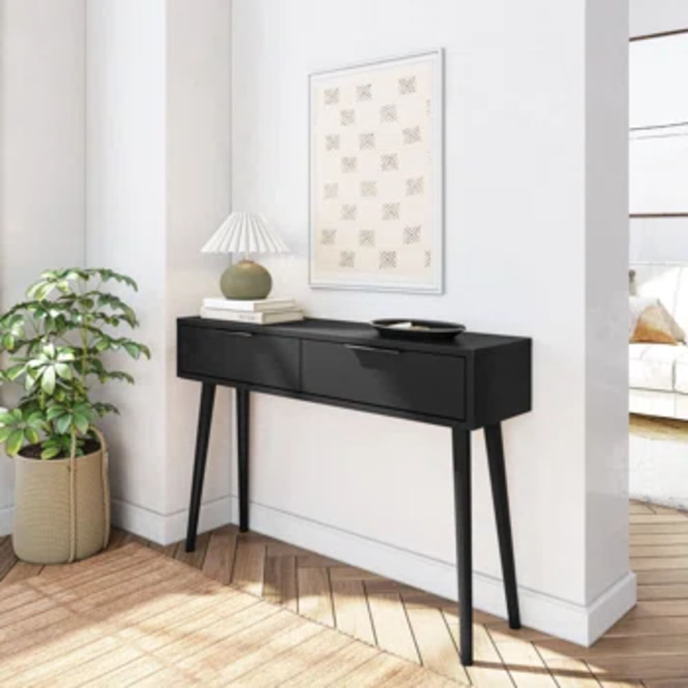 Consola Vintage Ariel color Negro TU MESITA 2 puertas - Promart