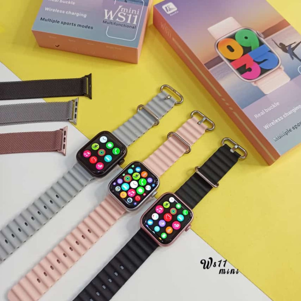 Smartwatch WS11 Mini Triple Correa Negro - Promart