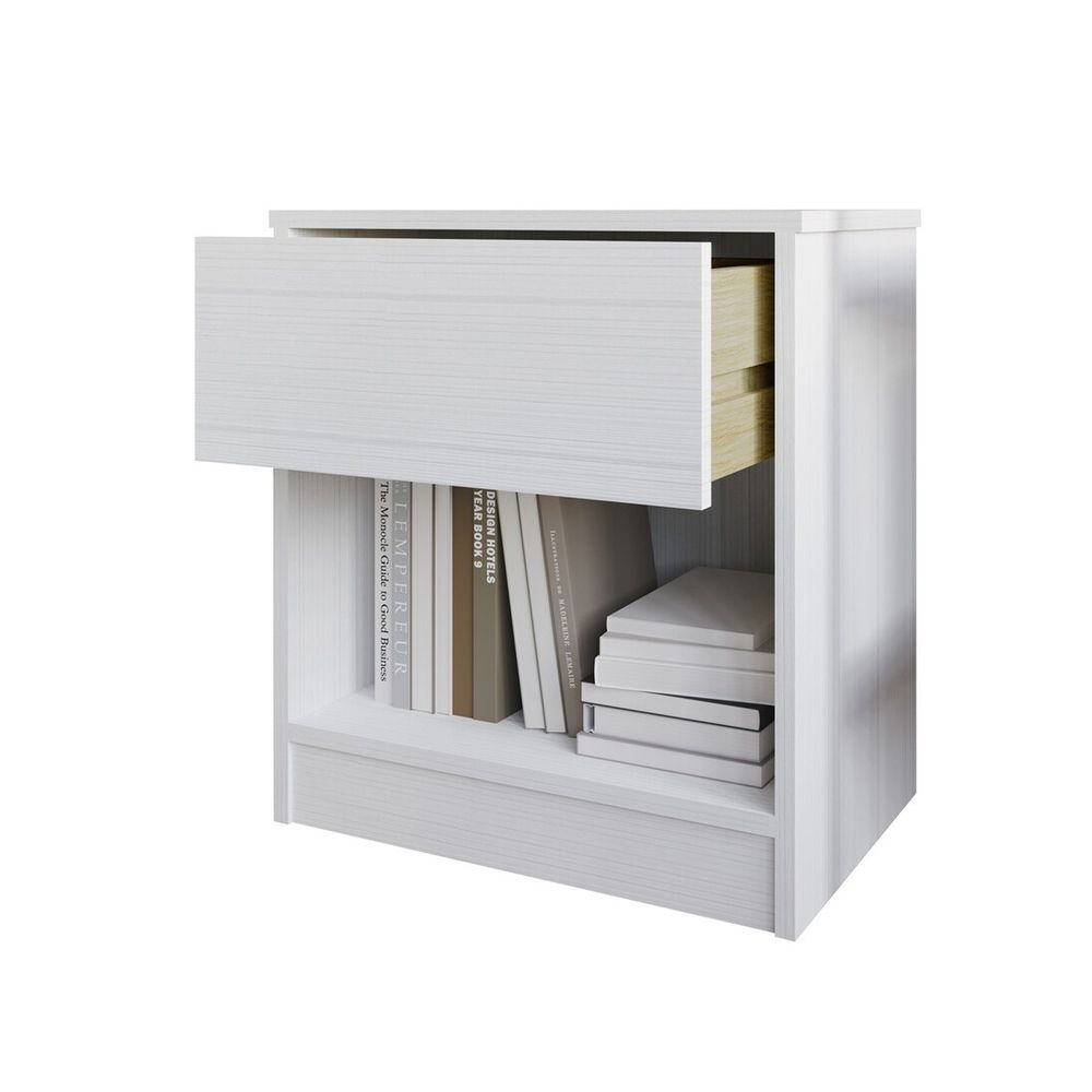 Velador Adrianne 1 Cajón Gris | Promart.pe - Promart