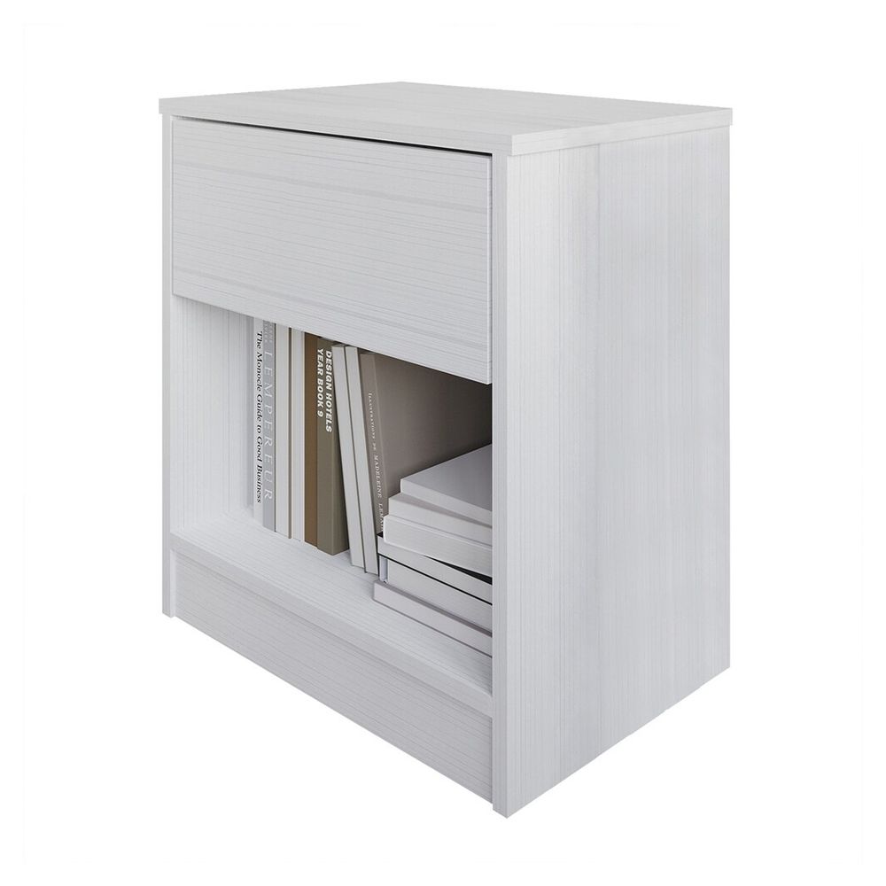 Velador Adrianne 1 Cajón Gris | Promart.pe - Promart