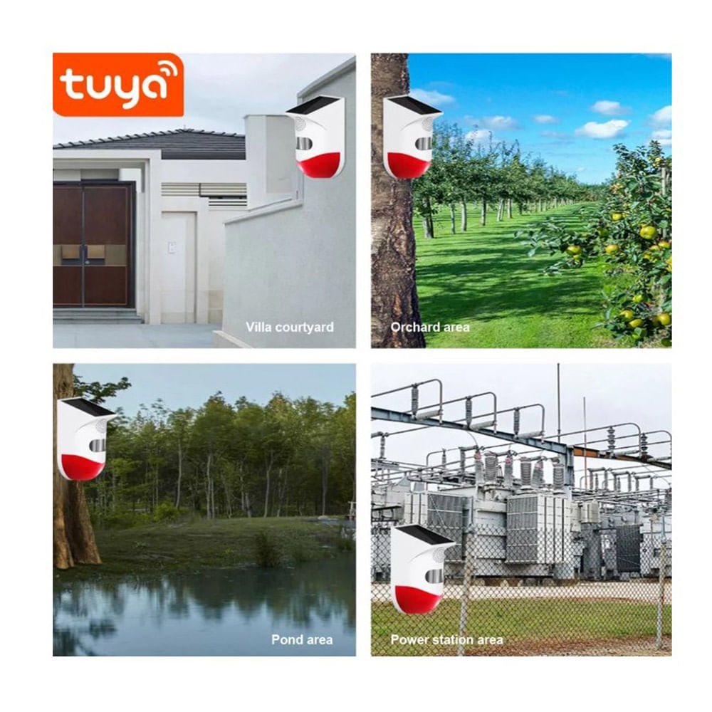 Alarma Sensor Smart Exterior Pir Solar Wifi 2.4Ghz | Promart.pe - Promart