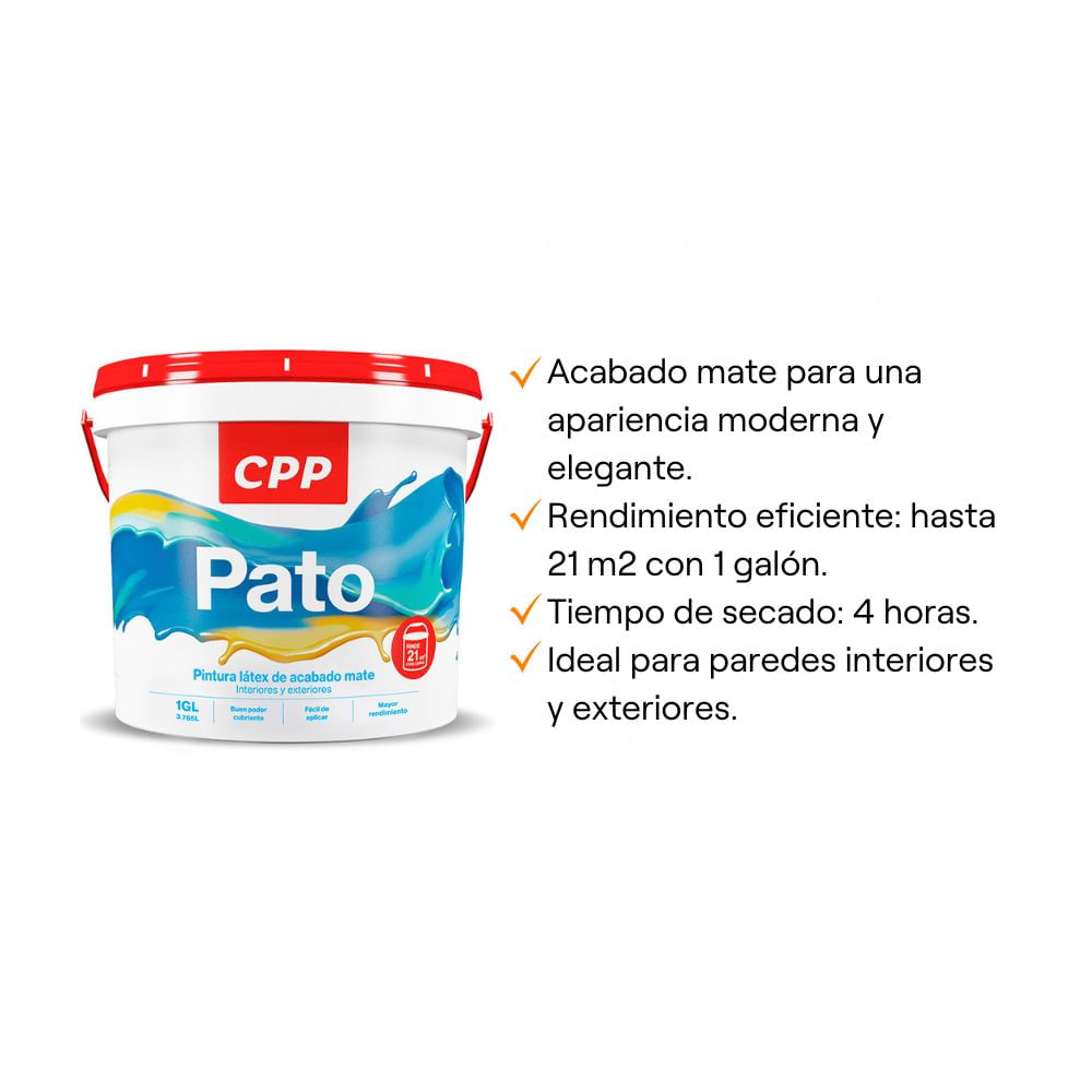 Latex Pato CPP Ártico 1 galón - Promart