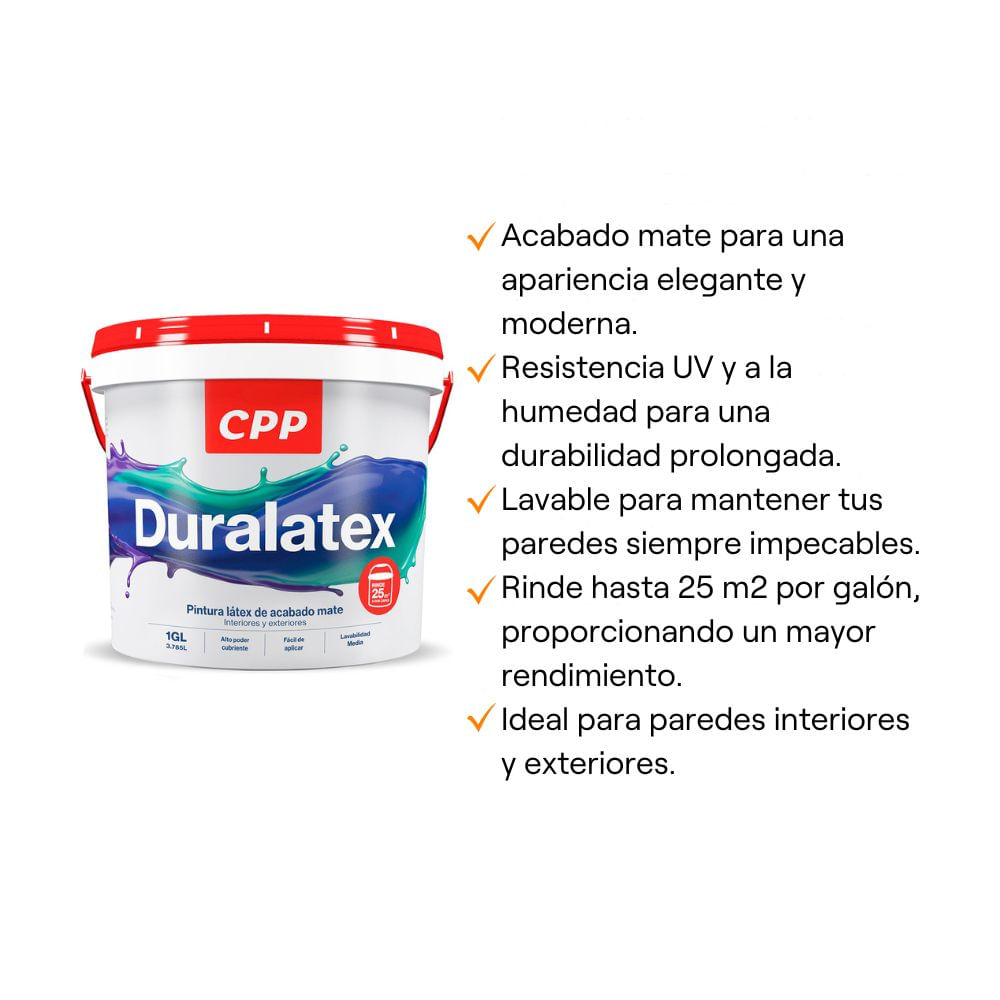 Duralatex CPP Blanco Humo 1 galón - Promart