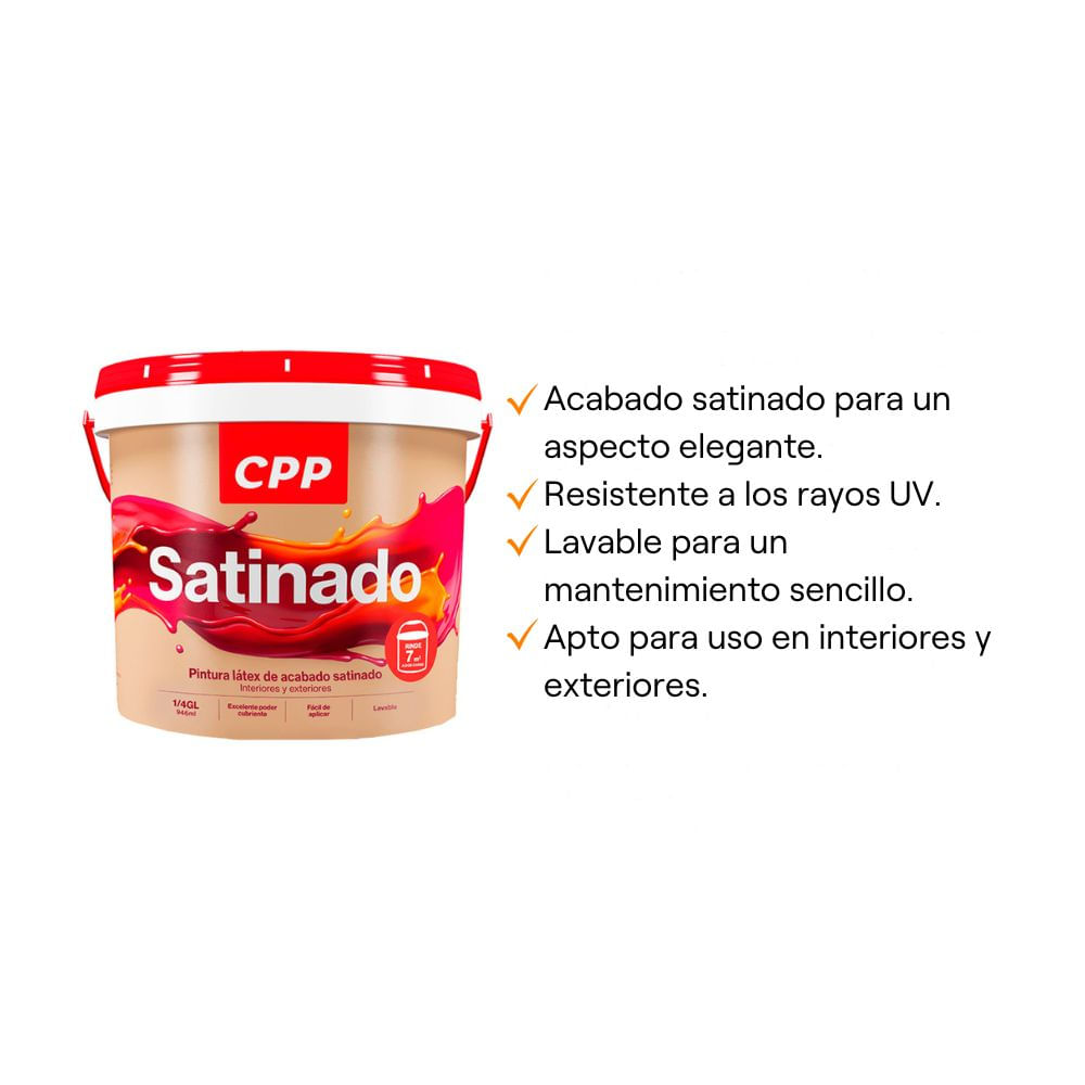 Satinado CPP Blanco 1/4 galón - Promart