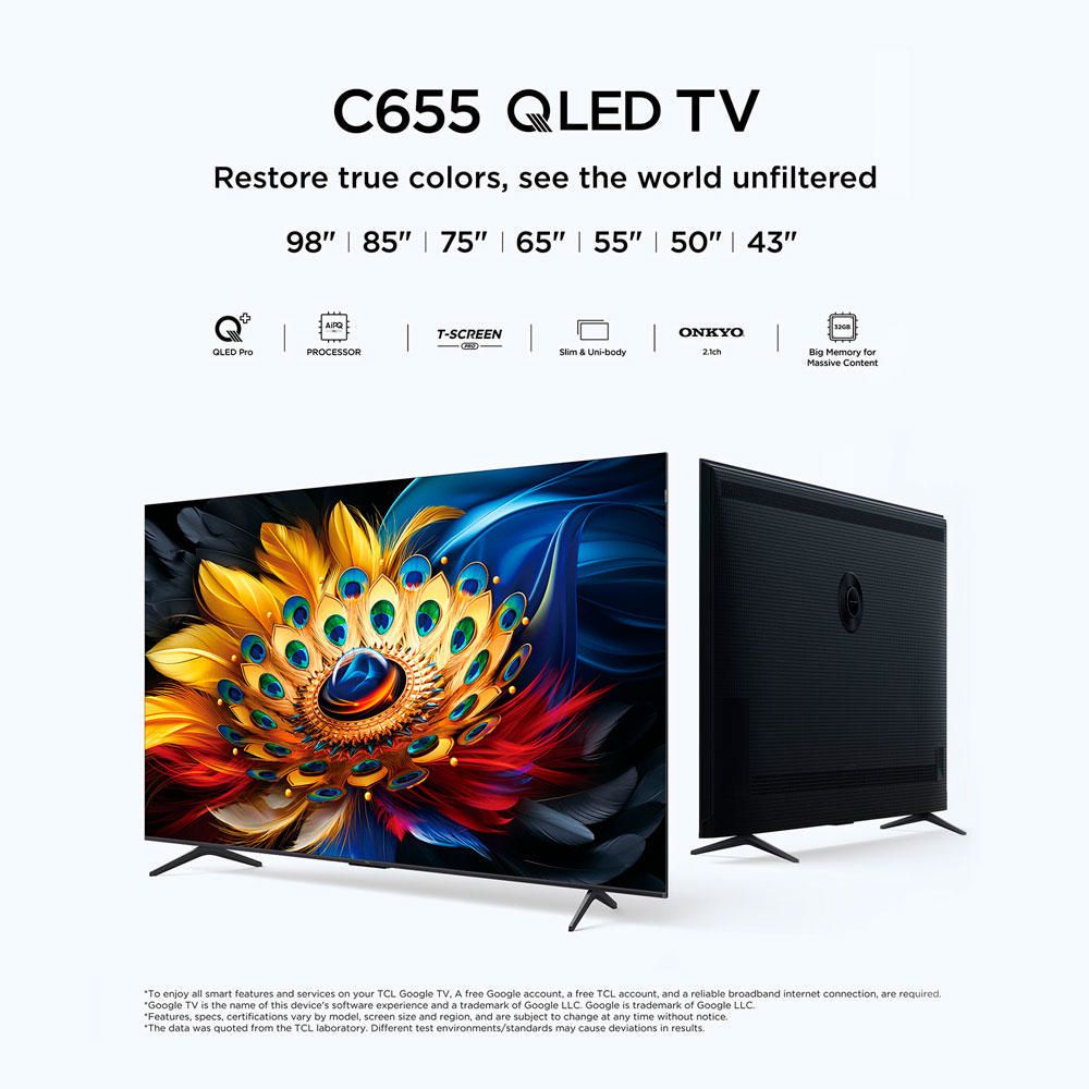 Televisor TCL 50" 50C655 QLED Google TV 4K Ultra HD - Promart