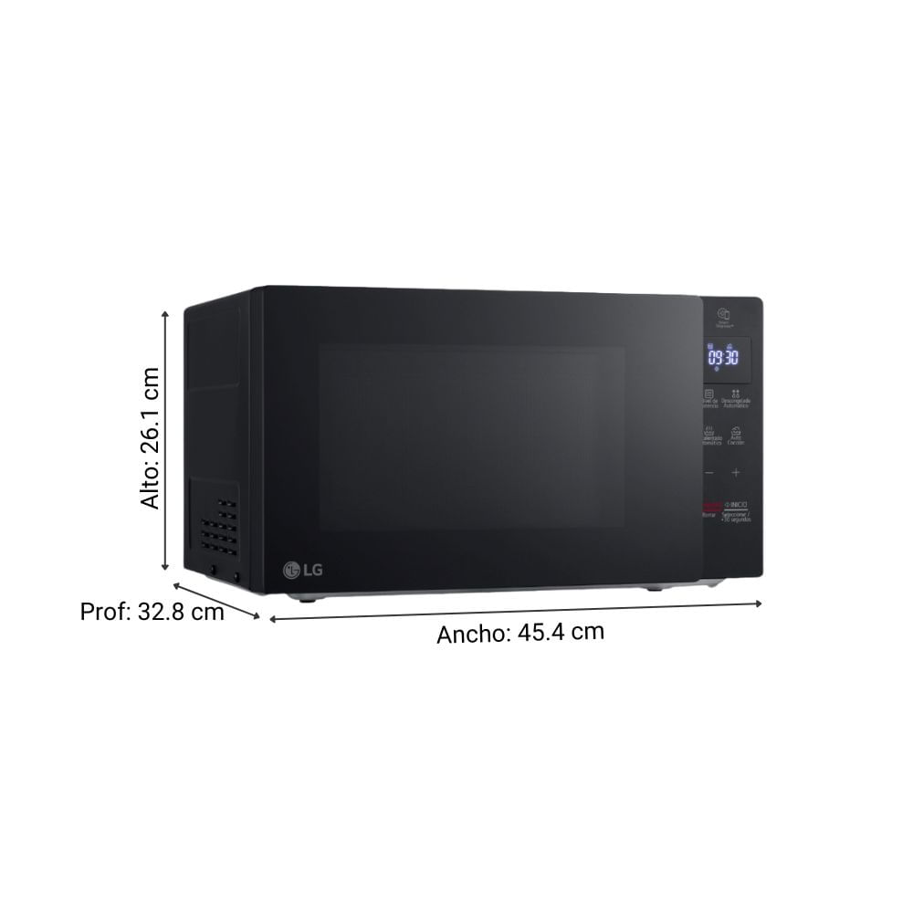 Horno Microondas LG MS2032GAS EasyClean 20L Negro - Promart