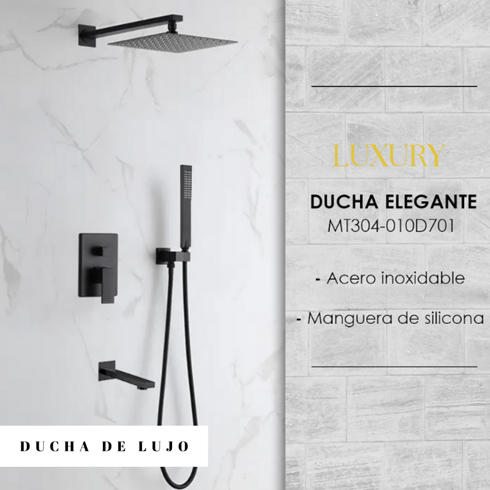 LLAVES MAS MEZCLADORA PARA DUCHA DE LUJO NEGRO SATINADO MT304- 010D701 ...