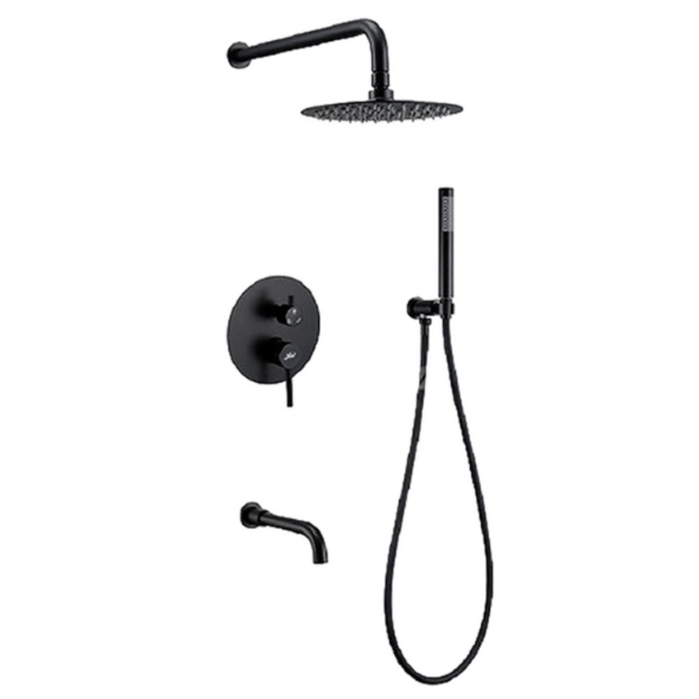 LLAVES MAS MEZCLADORA PARA DUCHA DE LUJO NEGRO MT304- 010D301 - Promart