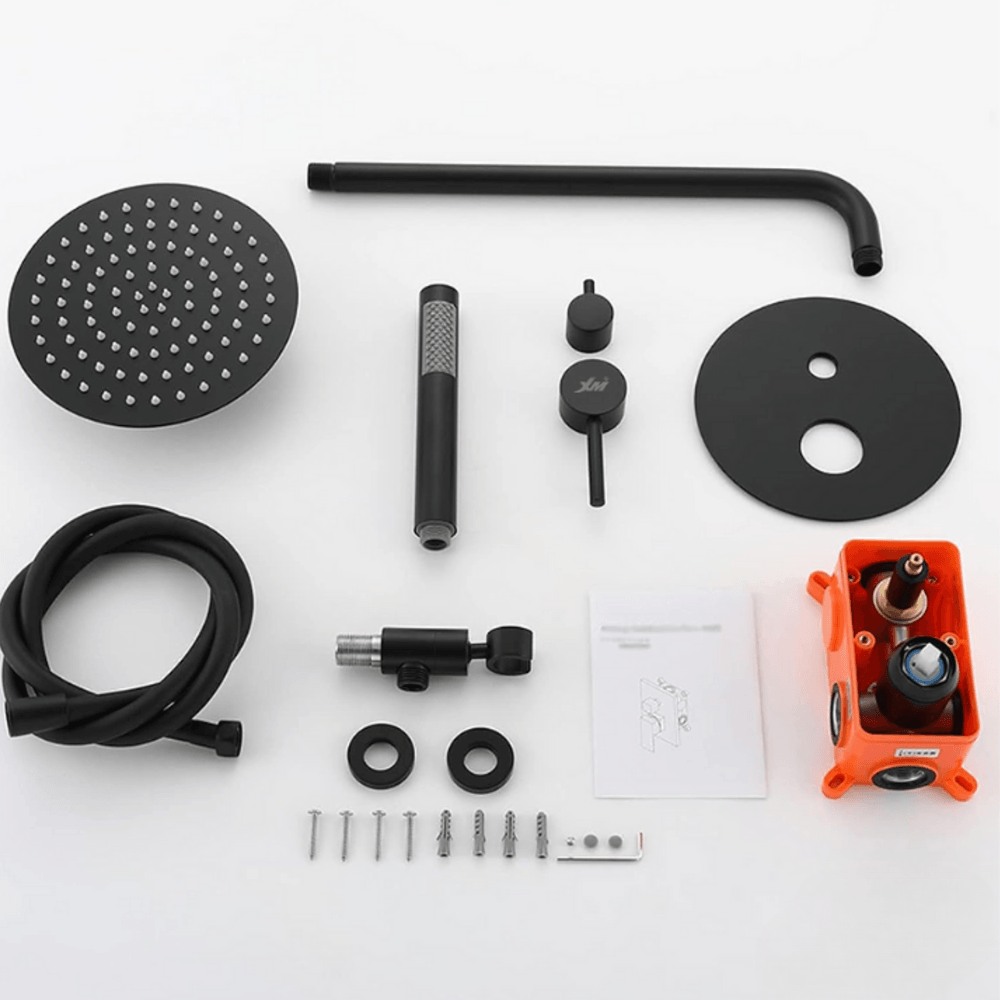 LLAVES MAS MEZCLADORA PARA DUCHA DE LUJO NEGRO MT304- 010D301 - Promart