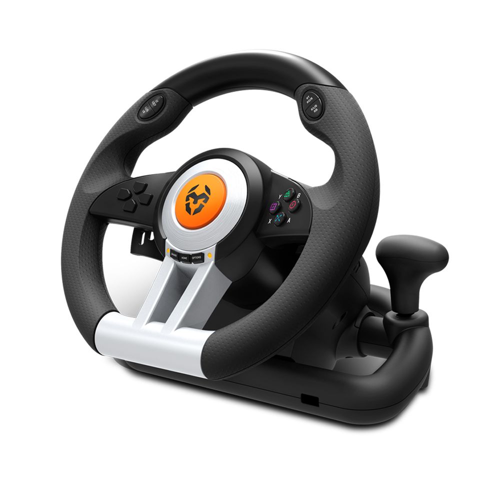 Timón Con Palanca De Cambios Y Pedales Gamer Krom Kwheel - Promart