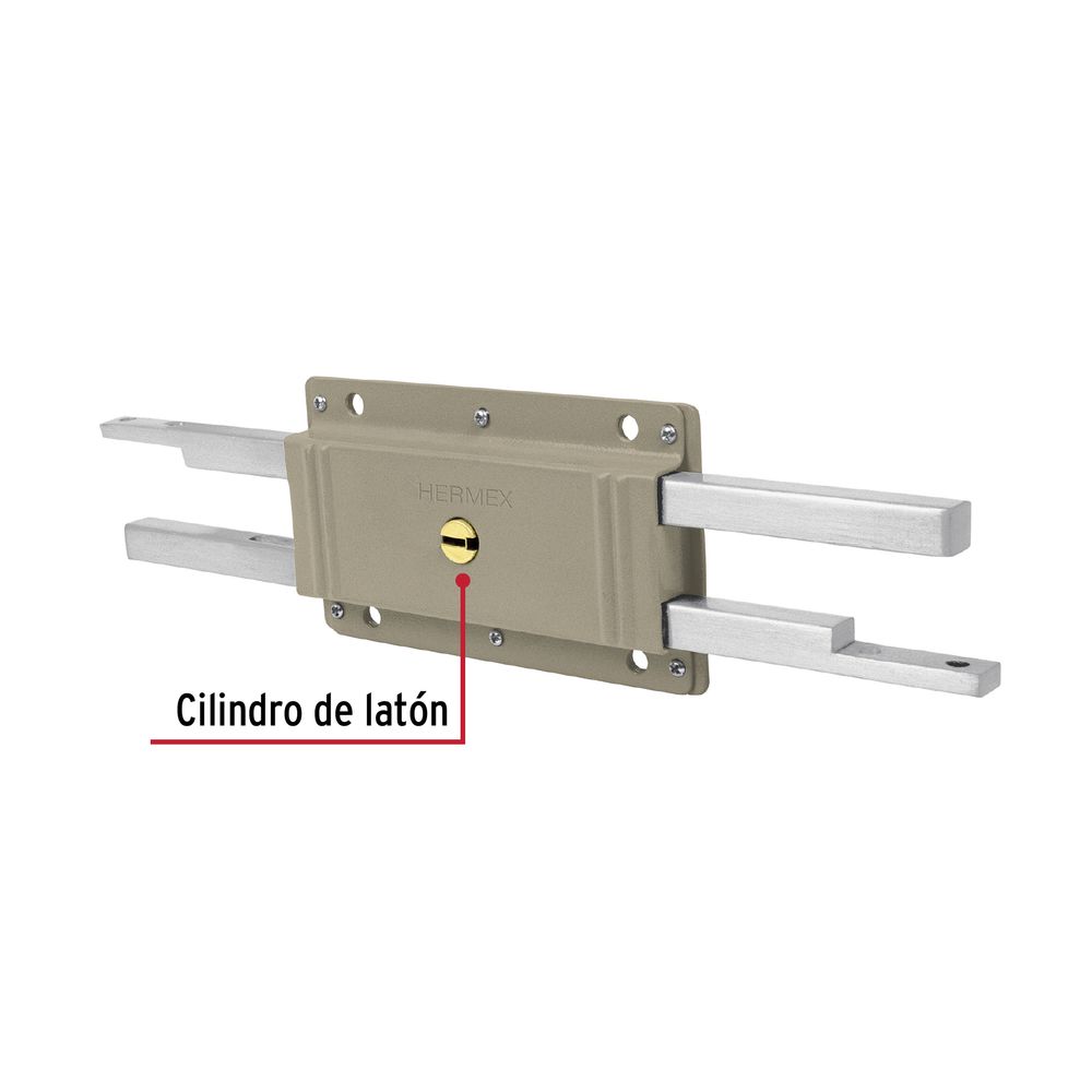 Chapa Cerradura de doble barra Doble Cerrojo Hermex 43501 - Promart