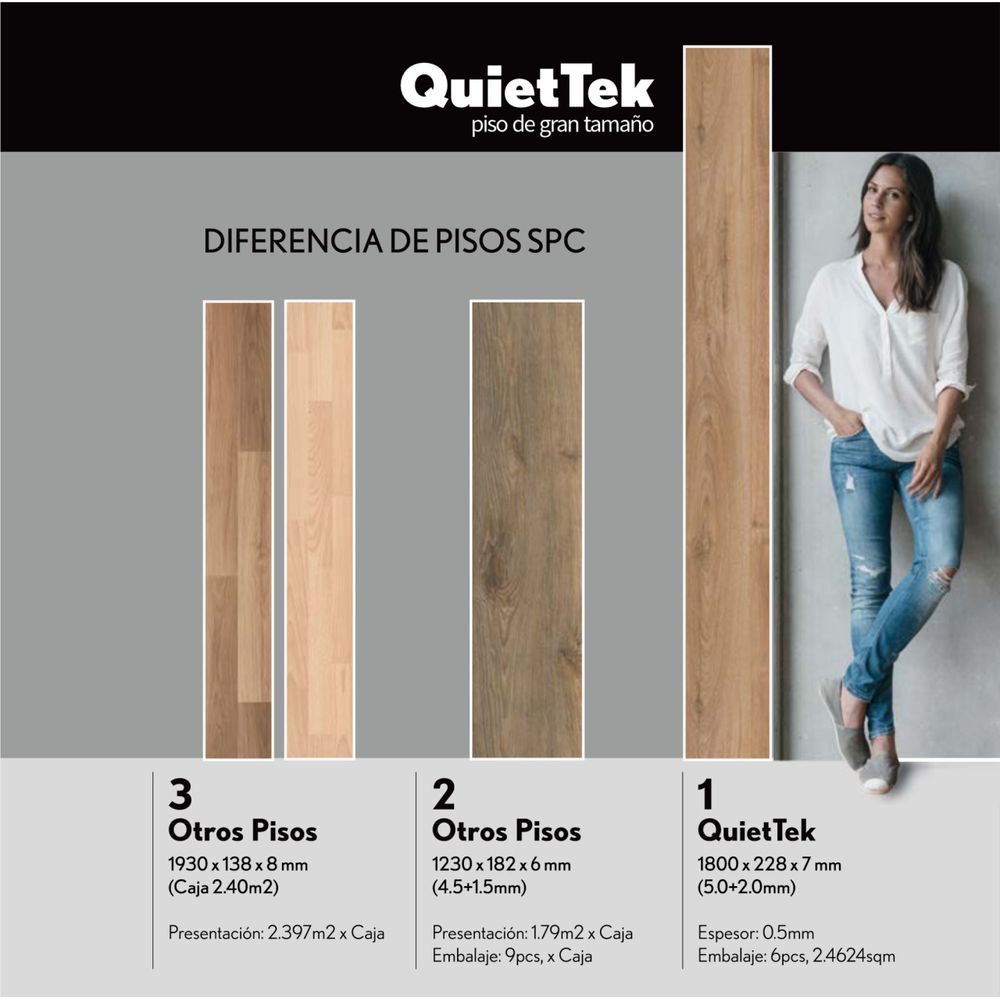 Piso Click SPC Roble Vasco 180x22cm 2.46m2 - Promart