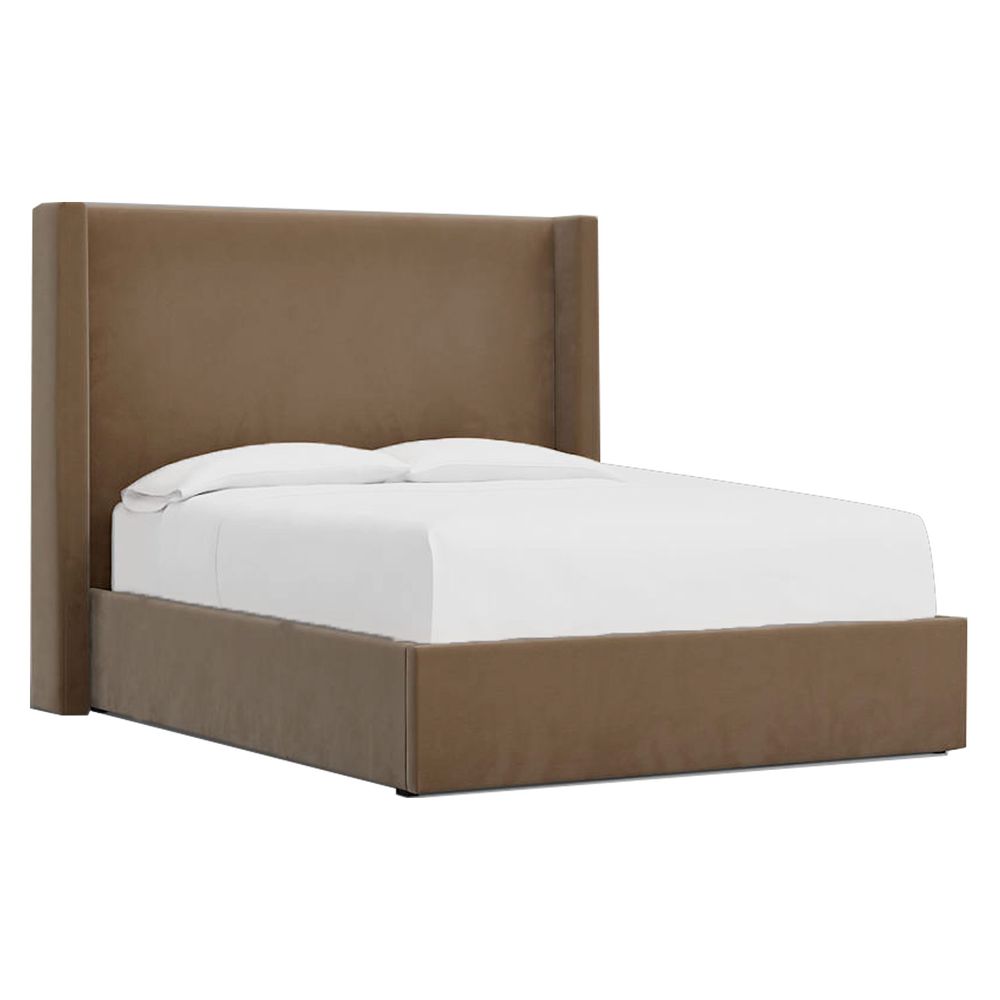 Cama Tapizada Lisa LeMueble 2 Plazas Camel | Promart.pe - Promart