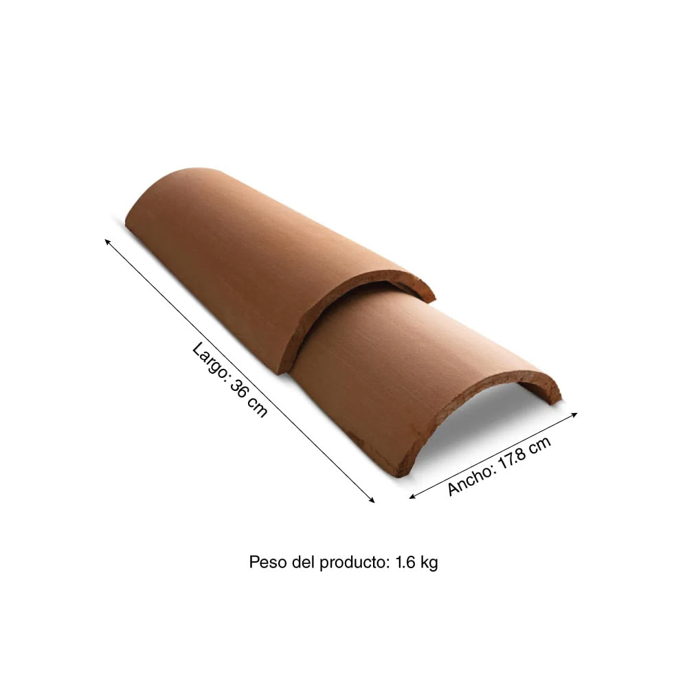 Teja Arcilla Colonial #35x13.8x4.3 Pirámide | Promart.pe - Promart