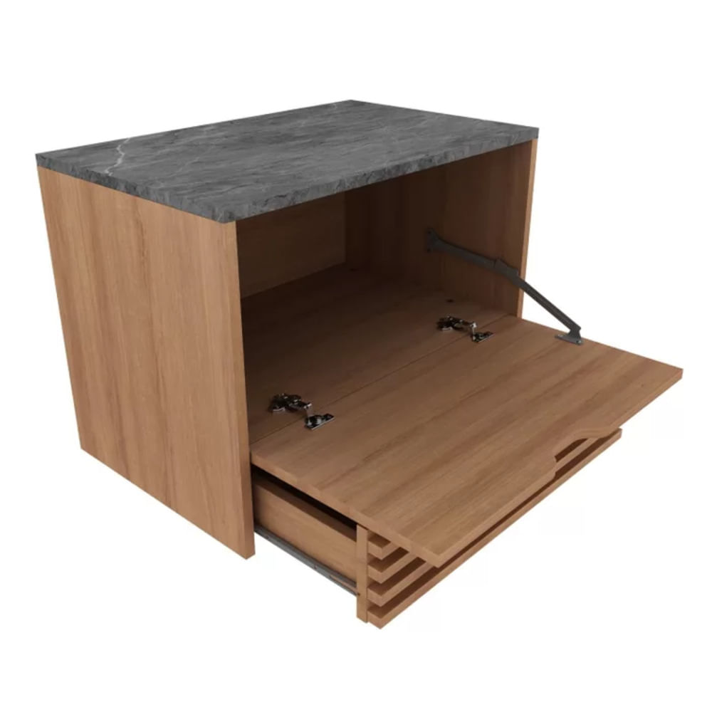 Gabinete para Baño Rosalí color Marrón/Gris 1 cajón 1 puerta TU MESITA ...