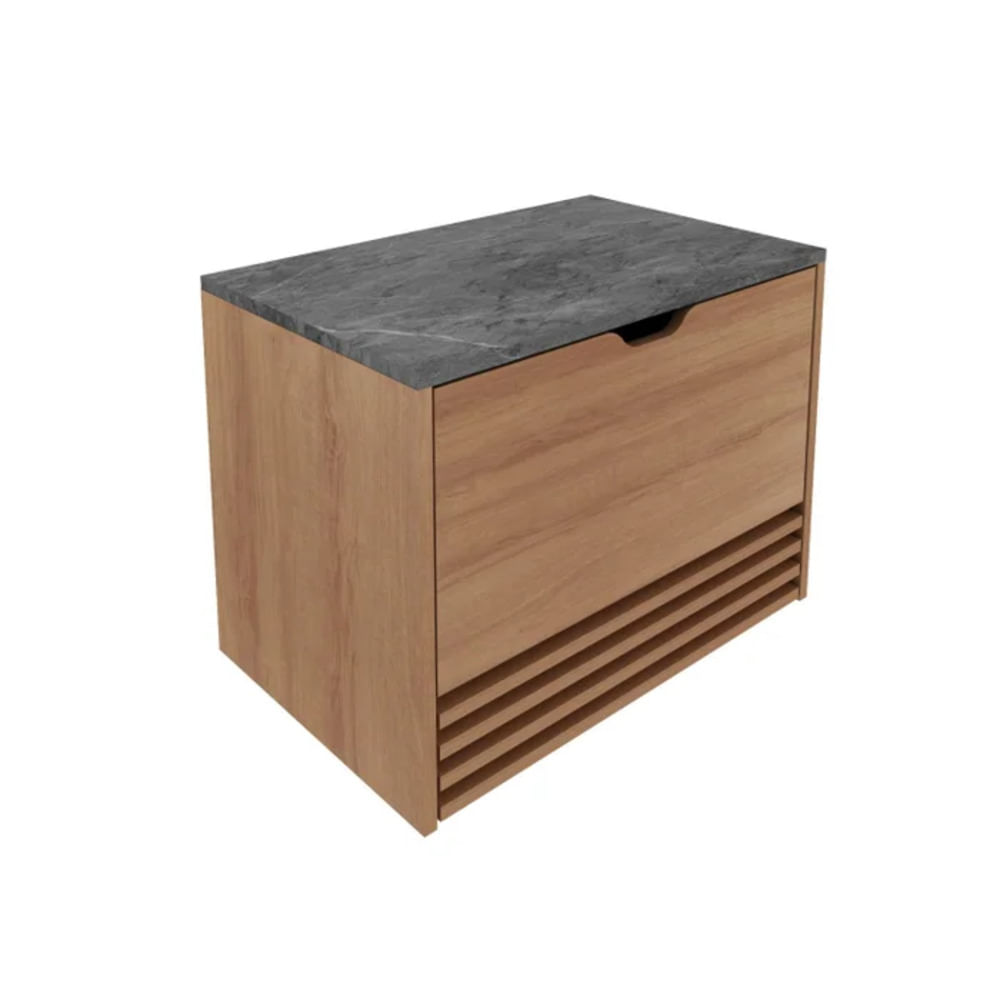 Gabinete para Baño Rosalí color Marrón/Gris 1 cajón 1 puerta TU MESITA ...