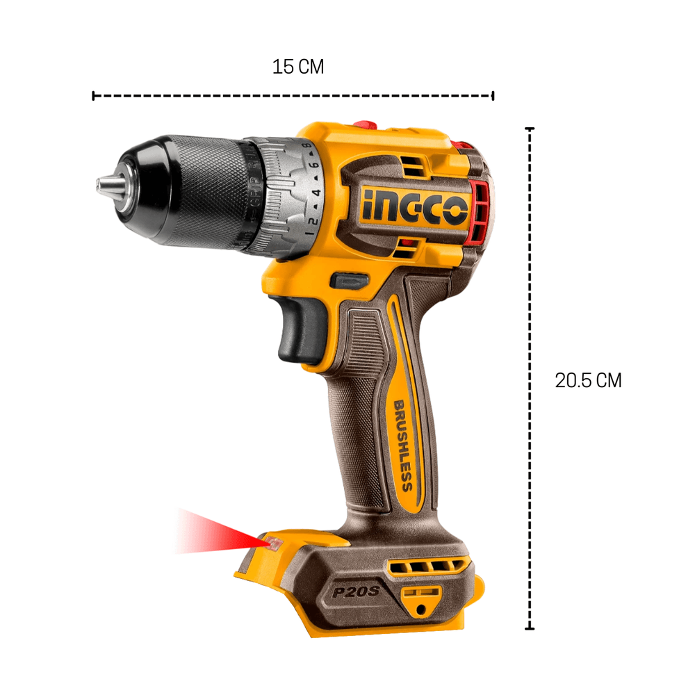 Taladro Atornillador chuck Metálico 1/2" 60nm Brushless + 2 Baterías ...