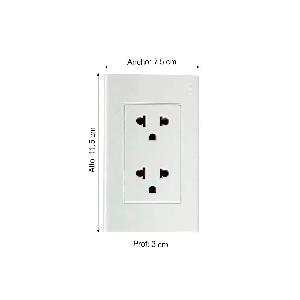 Tomacorriente Doble Universal Classic Pack x4 Orange - Promart