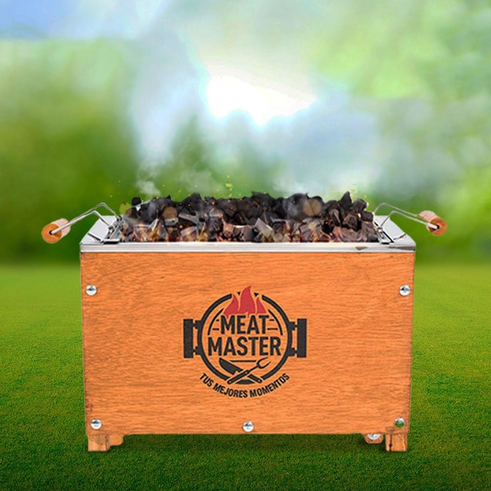 Caja China Mini Meat Master Clasica Acero Galvanizado - Promart