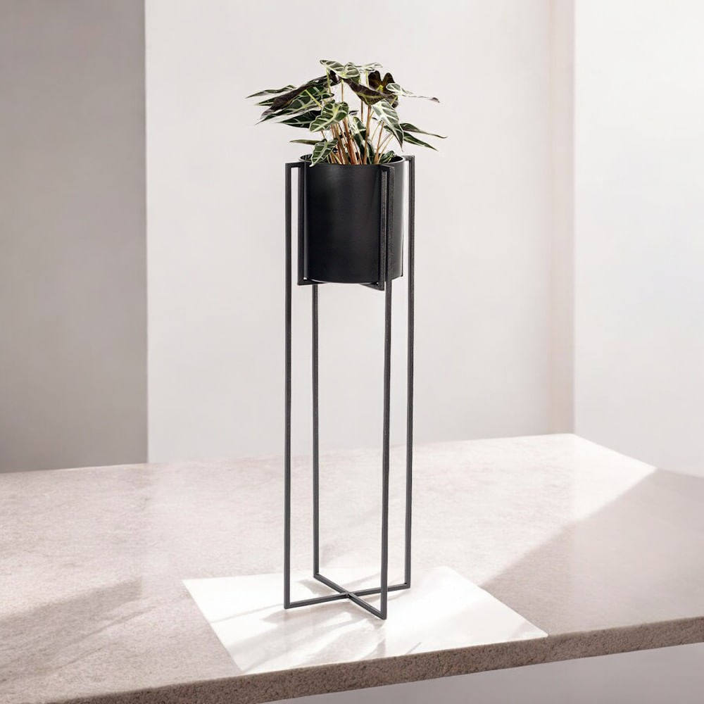 Macetero alto cuadrado grande Orange - Promart