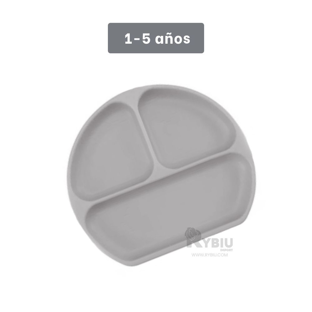 Plato Infantil con Divisiones en Plomo Y+Papel de Regalo - Promart