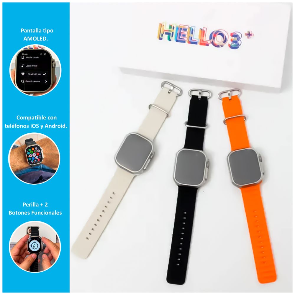 Smartwatch Hello 3 Plus Ultra Amoled | Beige - Promart