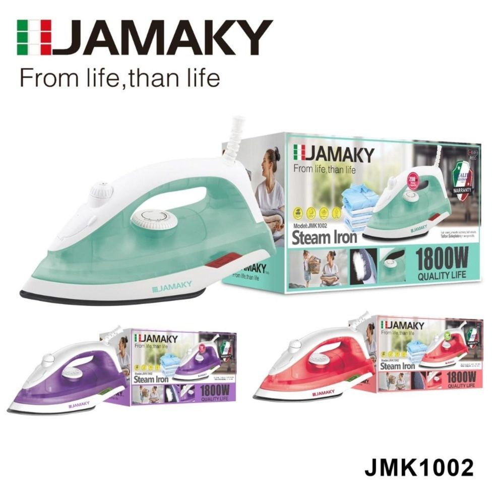Plancha a vapor Jamaky JMK1002 1800W - Promart