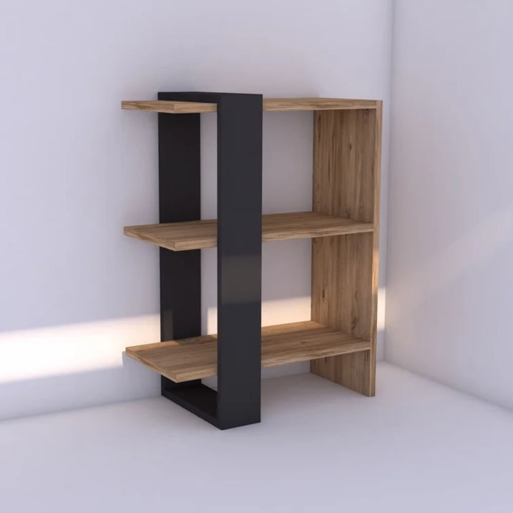 Estante Moderno Chastil Marro y Negro R&R MUEBLES - Promart