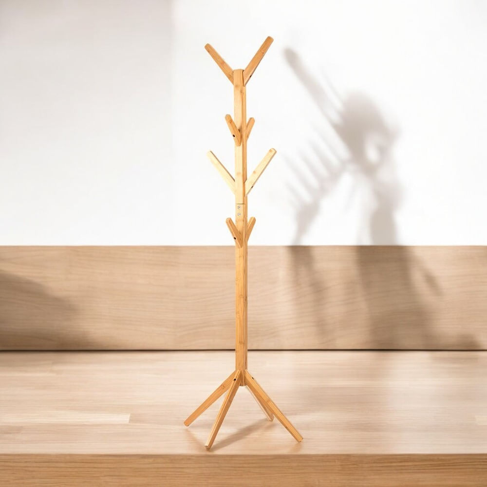 Perchero de Pie Bambú Orange Modelo Bambú Beige con 8 Ganchos - Promart