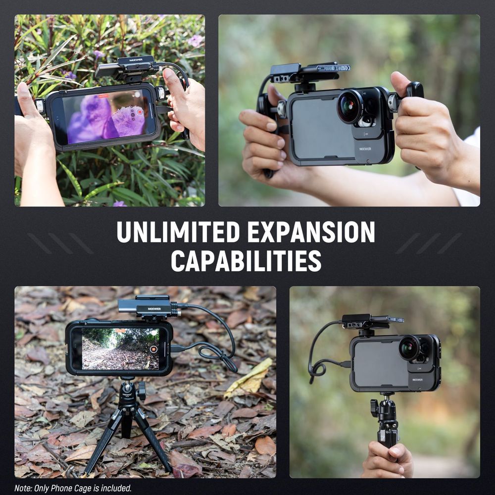 NEEWER iPhone 15 Pro Phone Cage Video Rig con Dual Handles ...
