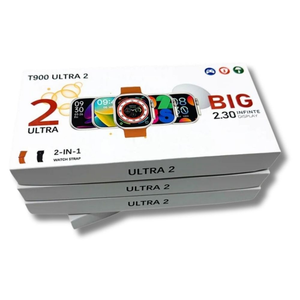 Pack Smartwatch T900 Ultra 2 Rosado y Audifono I12 Blanco - Promart