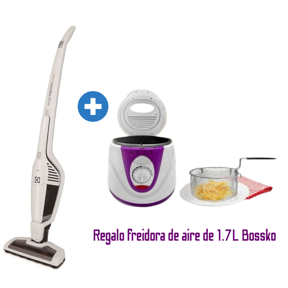 Aspiradora Electrolux Inalámbrica Erg21 Blanco + Freidora 1200w Bossko ...