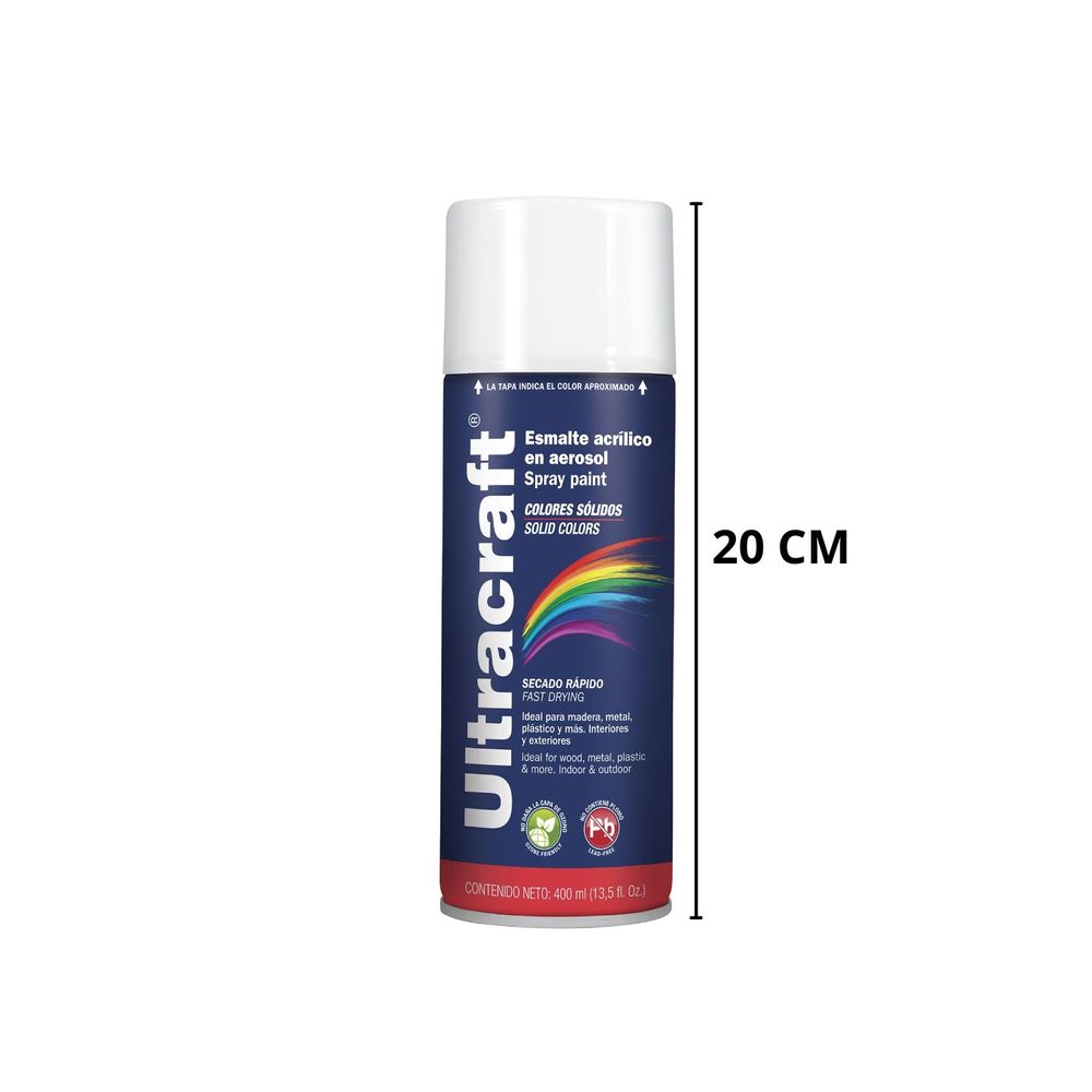 Pintura Spray Color Blanco Brillante Ultracraf 40022 | Promart.pe - Promart