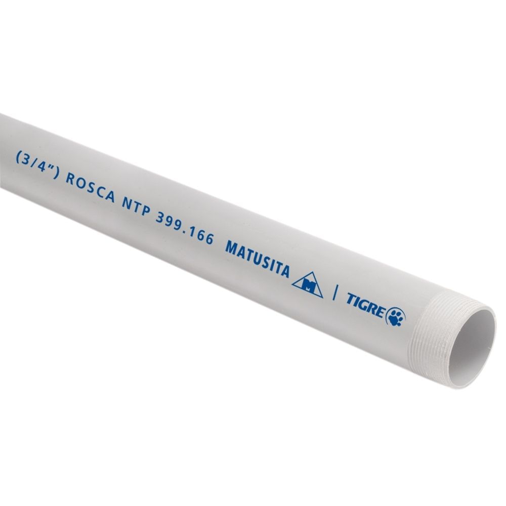 Tubo 3/4" 5m Agua Fría con rosca Matusita Tigre - Promart