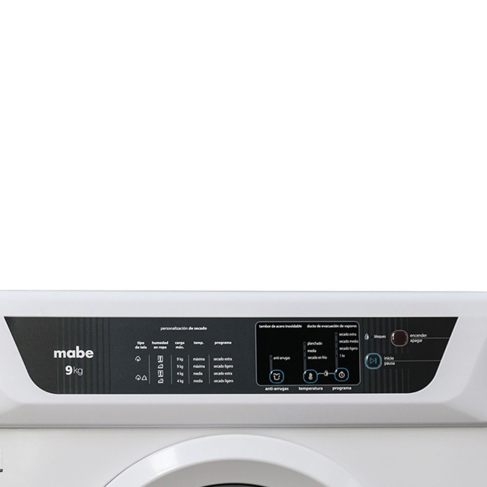 Secadora de Ropa Mabe SEM81BDBB Carga Frontal 9kg Blanco - Promart