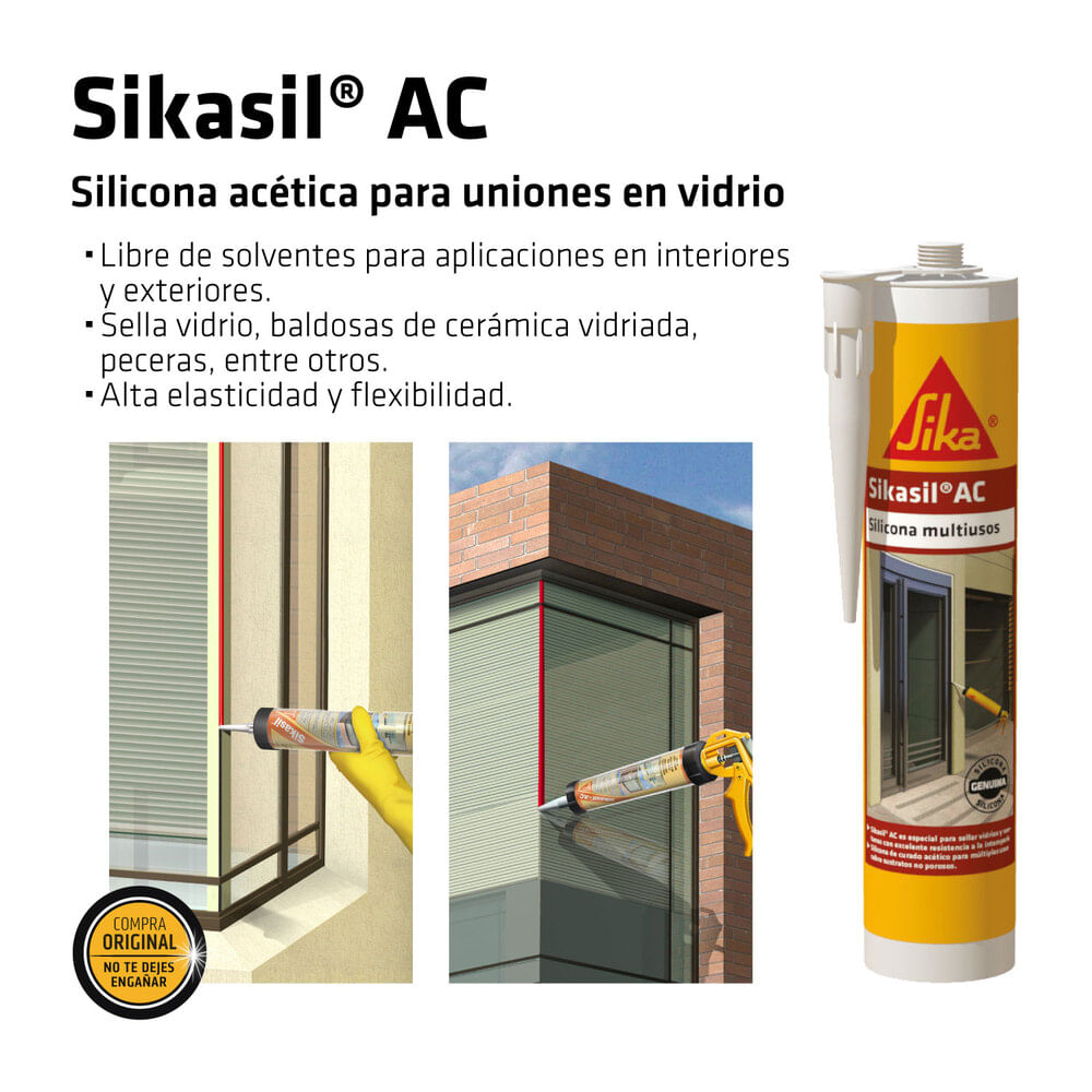 Sikasil AC Transparente 280ml | Promart.pe - Promart