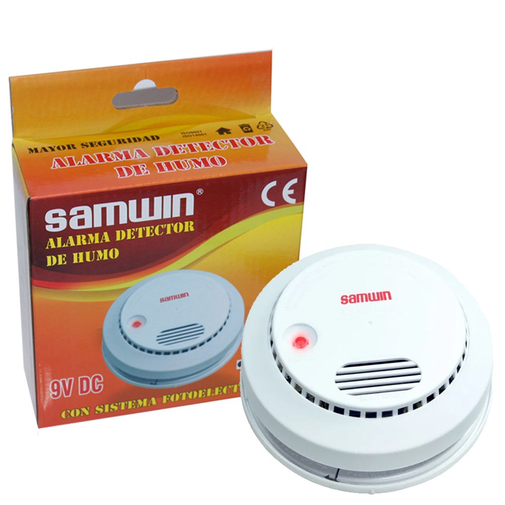 Alarma Sensor Detector de Humo Samwin 9V DC Bateria 9V Dual | Promart ...