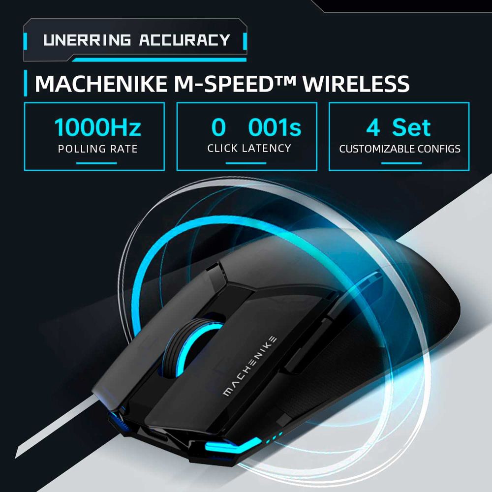 Mouse Gamer Machenike M7 Pro Dual 3395 Black - Promart