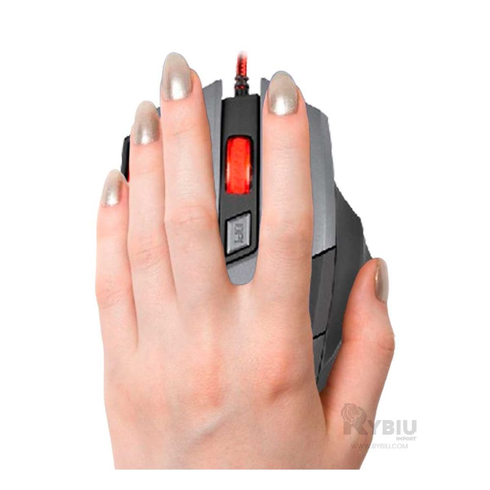 Mouse Gamer para Laptop con LED Multicolor 4 Colores Negro - Promart