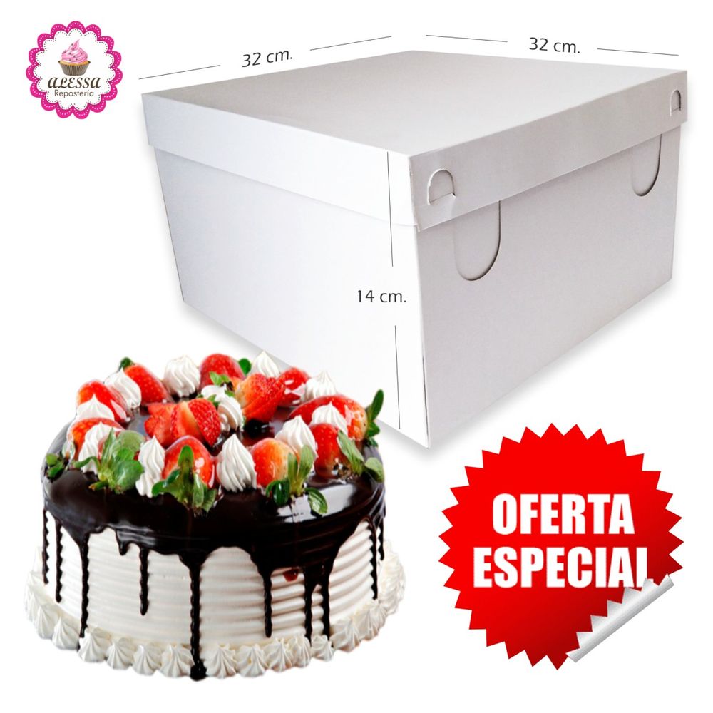 50 Cajas de Torta Pastel de 32 cm. para Repostería - Promart