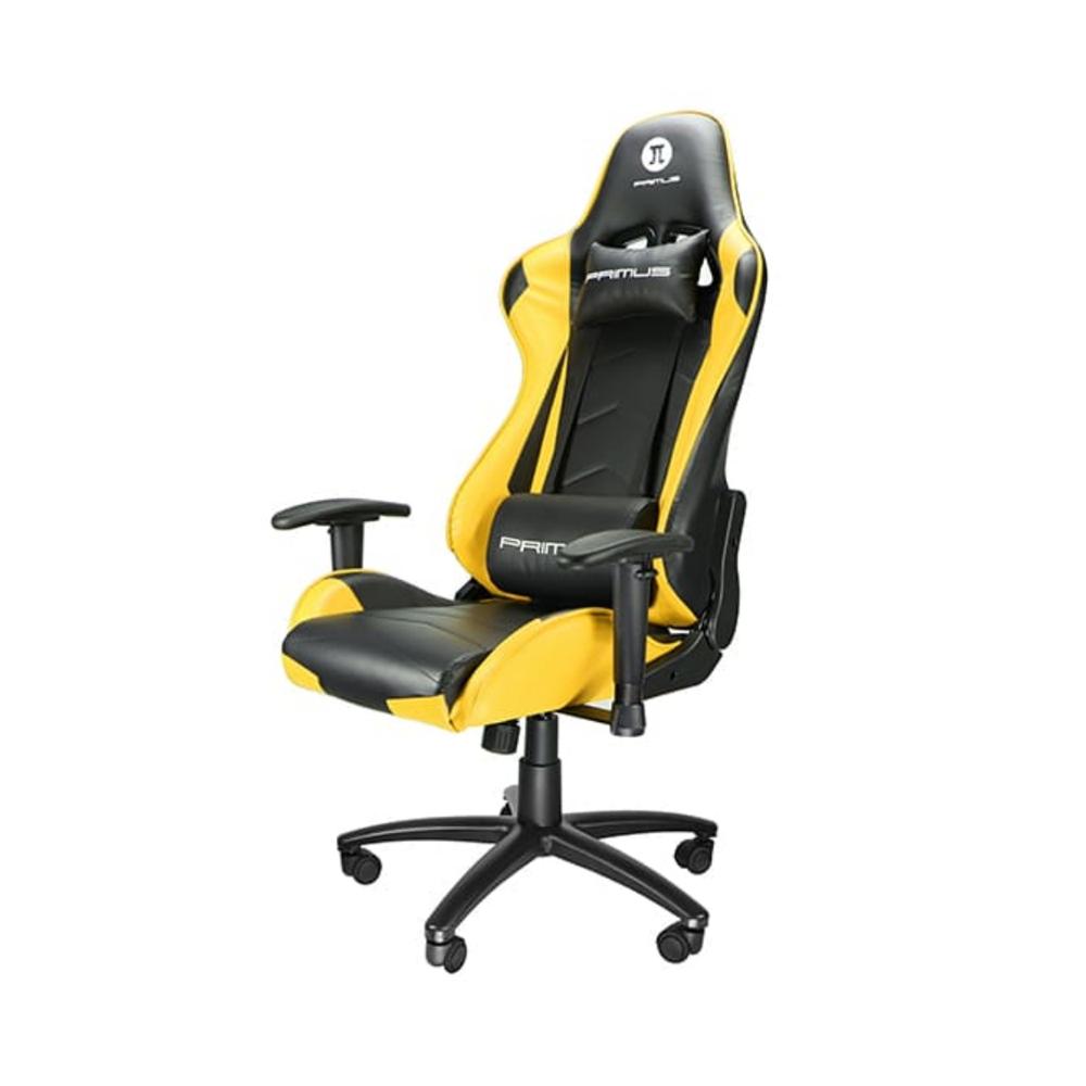 Silla Gamer Primus Gaming Chair THRONOS 100T Amarillo-Negro Sop 120kg ...