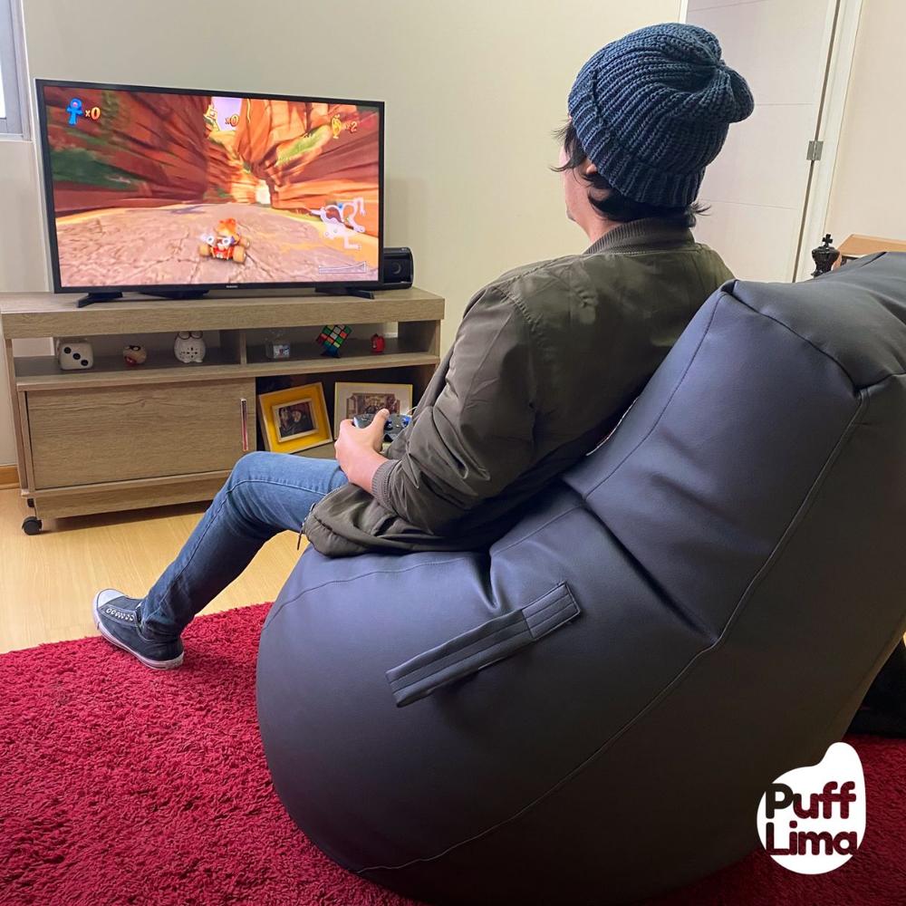 Puff Gamer Grande Negro PuffLima - Promart