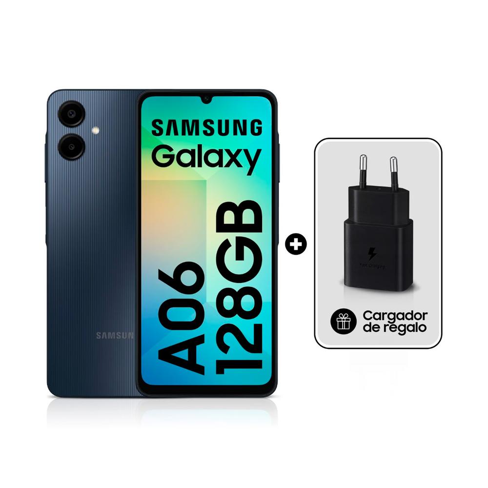 SAMSUNG GALAXY A06 128GB 4GB RAM NEGRO - INCLUYE CARGADOR 15W - Promart