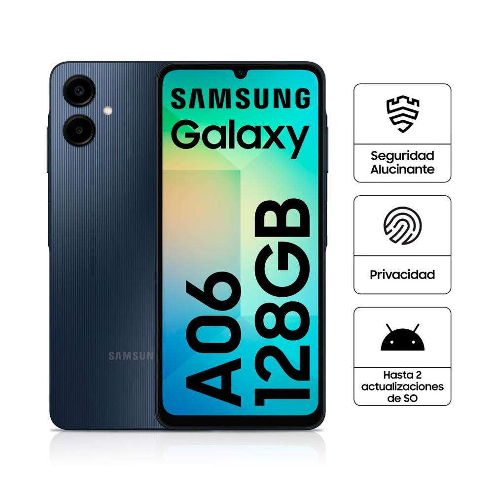 SAMSUNG GALAXY A06 128GB 4GB RAM NEGRO - INCLUYE CARGADOR 15W - Promart